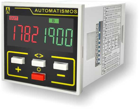 SCEU011 ONE PRESET COUNTER WITH PROGRAMMABLE MULTIPLIER - Counting - Automatismos Control y ...